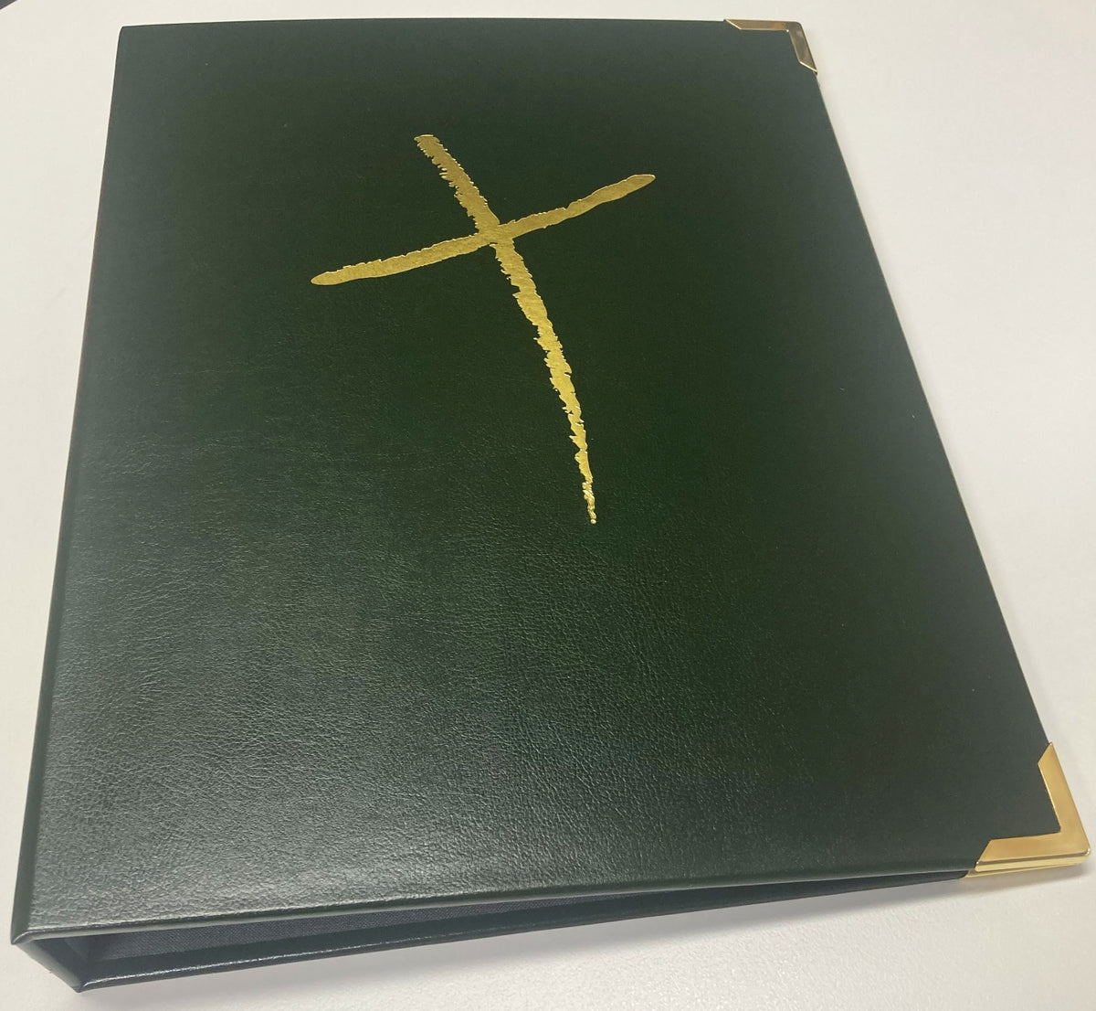 Liturgy Celebration Folder Freehand Cross, Green colour – Liturgy Brisbane
